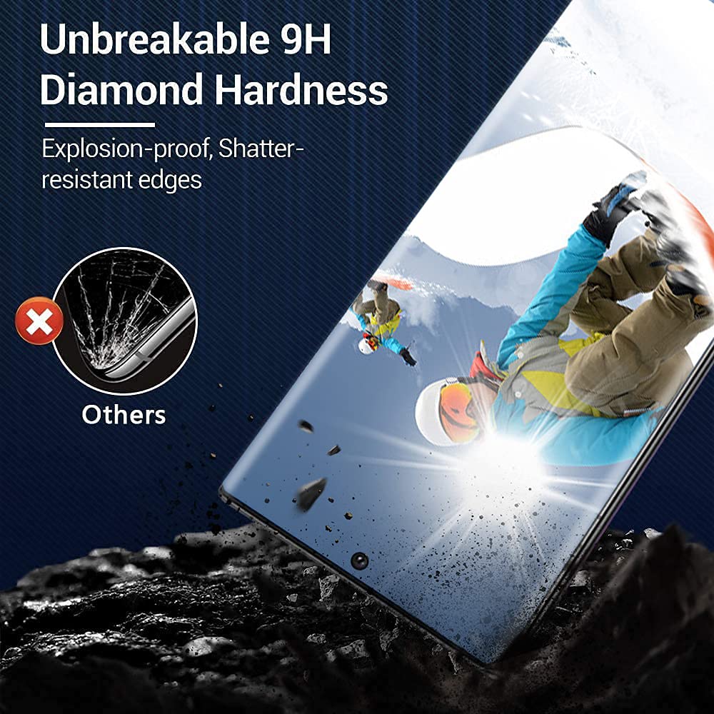 [2+2 Pack] Galaxy S22 Ultra Screen Protector Tempered Glass + Camera Lens Protector [Support Fingerprint Unlock][9H Hardness] 3D Full Coverage HD Clear Glass for Samsung Galaxy S22 Ultra 5G (6.8")