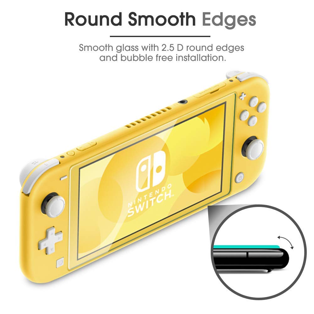 [2 Pack] Nintendo Switch Lite 2019 Screen Protector Tempered Glass POKANIC Transparent HD Clear Anti-Scratch Protector Bubble Free Dock-able Easy Installation Film Compatible with Nintendo Switch Lite
