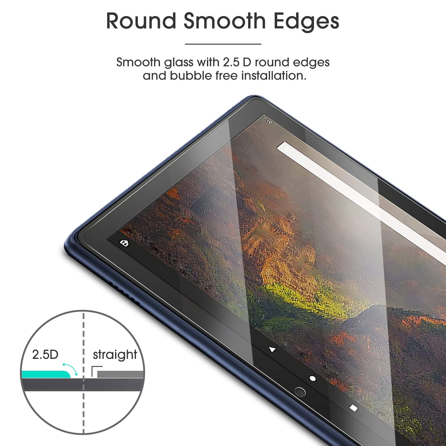 [3 pack] OMOTON Screen Protector for All-New Fire HD 10 2021/Fire HD 10 Plus/Fire HD 10 Kids/Fire HD 10 Kids Pro Tablet 2021 Released, [Tempered Glass][High Definition] [ 9H Hardness]