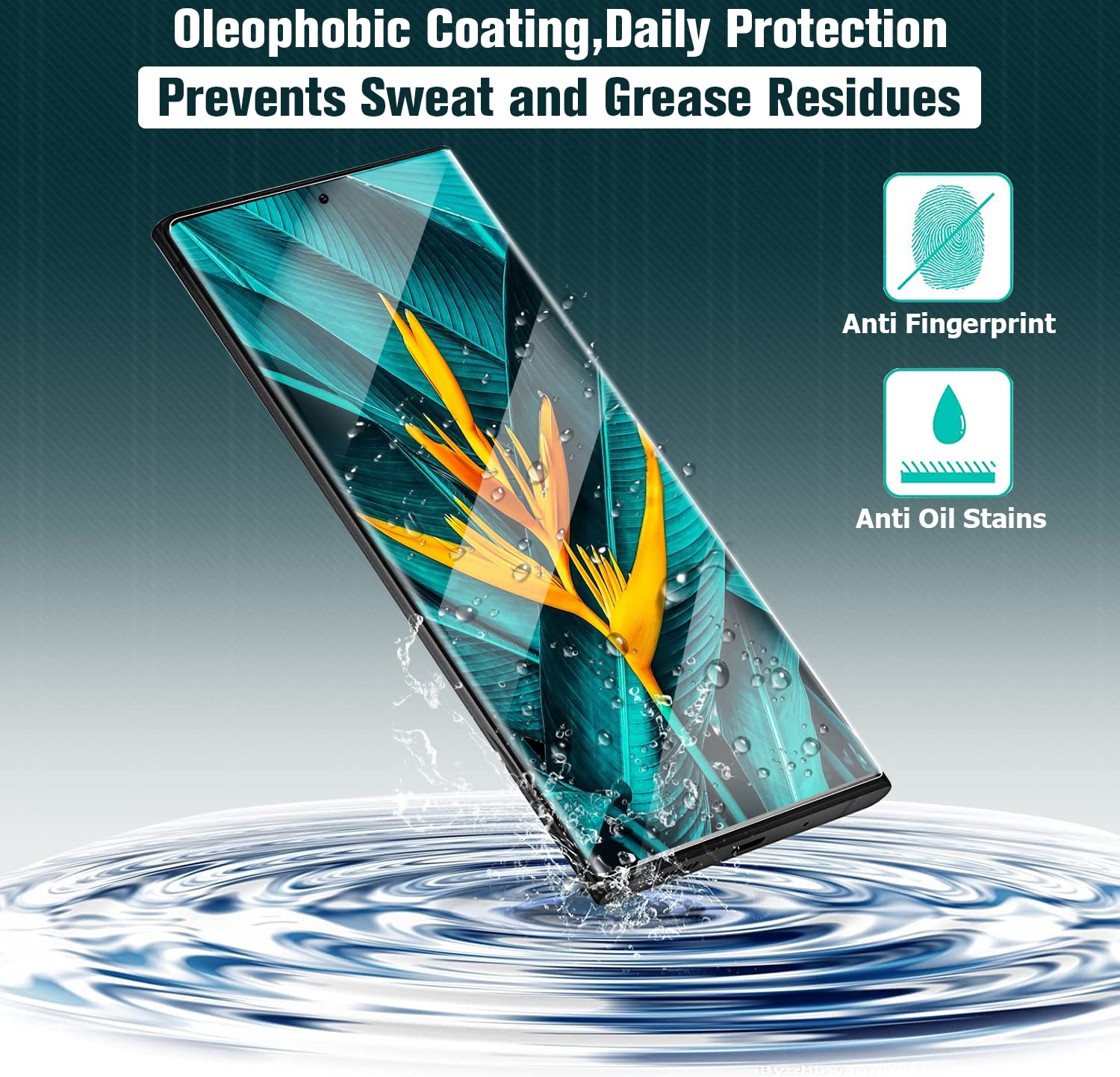 [2+2 Pack] Galaxy Note 20 Ultra 5G Screen Protector, with Camera Lens Protector [Fingerprint Unlock] [9H Hardness] 3D Full Coverage HD Tempered Glass Protector for Samsung Galaxy Note 20 Ultra (17.9")