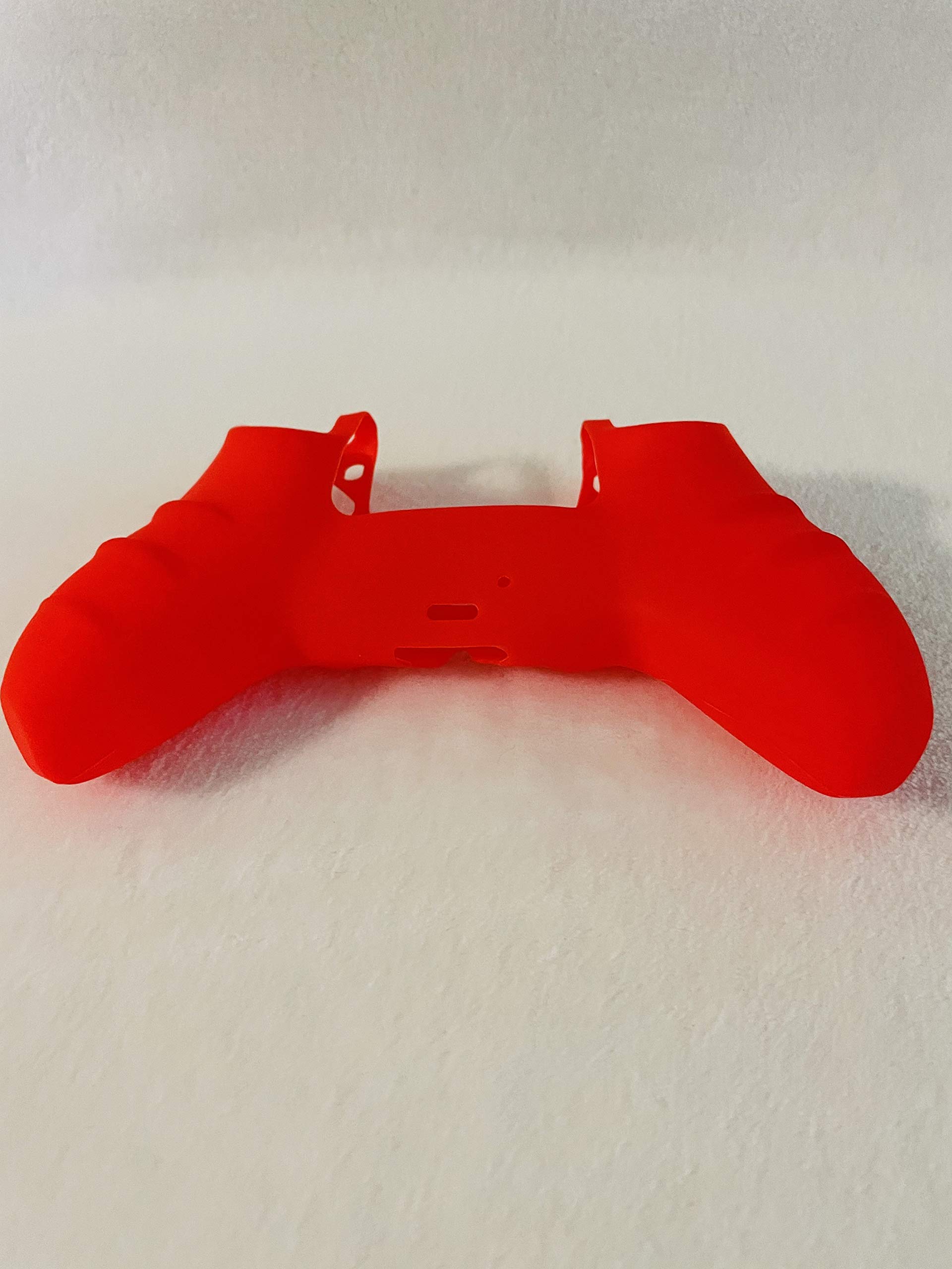 [2 PACK] PS5 DualSense Anti-Slip Silicone Skin Controller for Sony PlayStation 5 with Thumb Grips (Red & Red Marble)