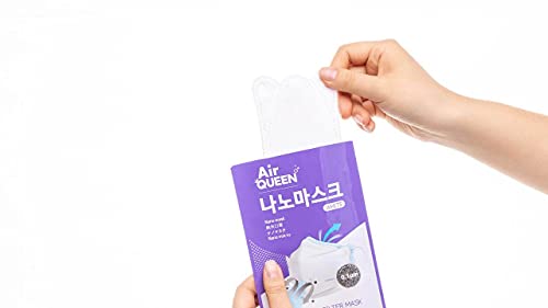 [30 Pack] Air-Queen Nano-Mask | White | Nanofiber Filter | Ultra Thin | 3-Layer Face Mask for Adults | Individually Packed (30 Pack, White)
