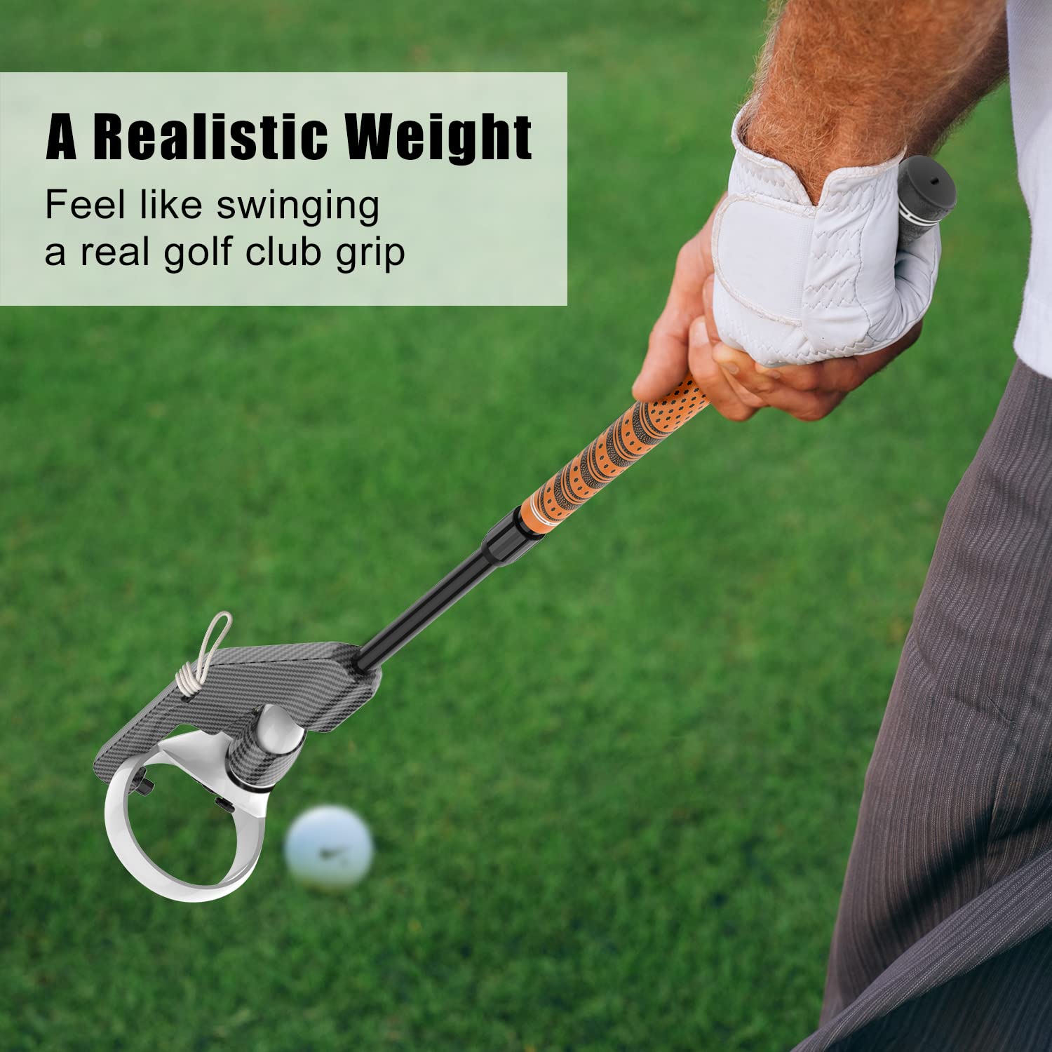 [2023 Upgraded] HONJOMIN VR Golf Club for Oculus Quest 2 / Oculus Quest 1 / Rift S, Attachment Adapter VR Golf Club Handle Extension Accessory, Enhance Immersive VR Game Experience