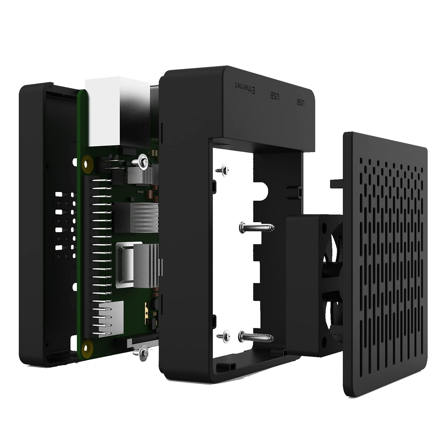 [20W 5V 4A] Raspberry Pi 4 Case, iUniker 20W 5V 4A USB C Raspberry Pi 4 Power Supply with Switch Heatsink 40mm Cooling Fan, 32GB Card, Card Reader, 4K Hdmi Cable for Pi 4 8gb/4gb/2gb