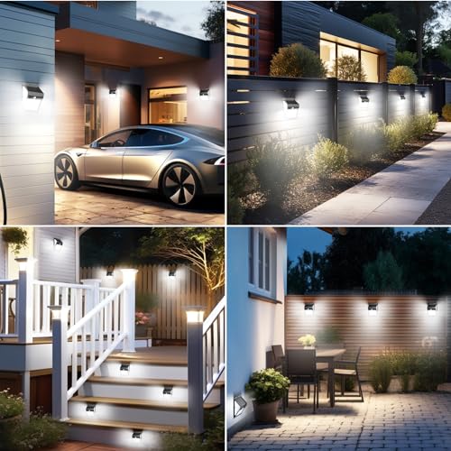 [2 Pack] 140LED Solar Security Lights Outdoor, Solar Motion Sensor Lights 270ºWide Angle Waterproof Solar Powered Durable Wall Lights Outside 3 Lighting Modes for Garden Fence Door Yard Garage Pathway