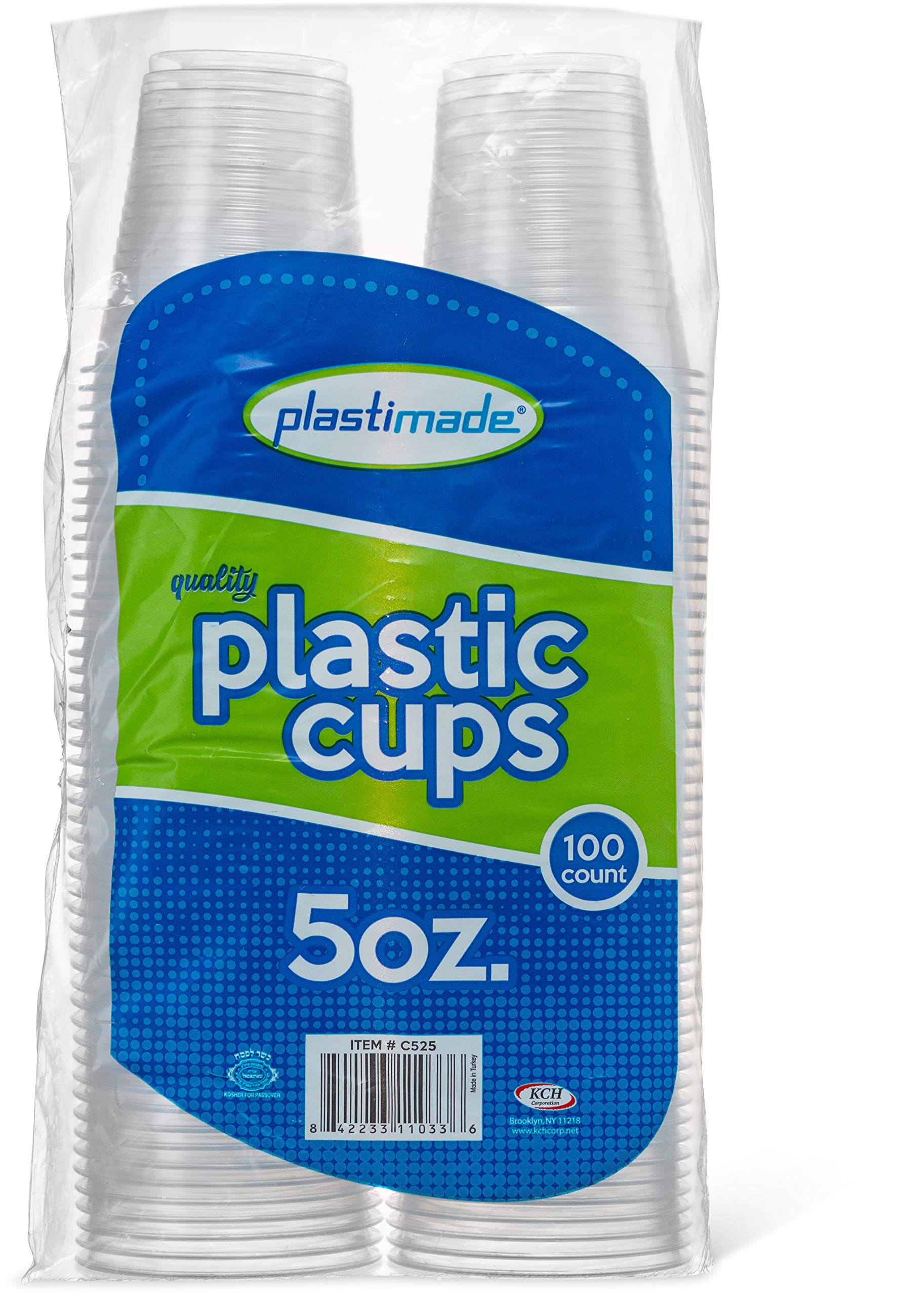 [2500 Count] PlastiMade 3 Oz Clear Plastic Disposable Reusable Cups For Drinking, Bathroom, Rinsing, Test, Medication, Party, Home, Office, Water, Juice, Kids. 25 Packs (1 Case)