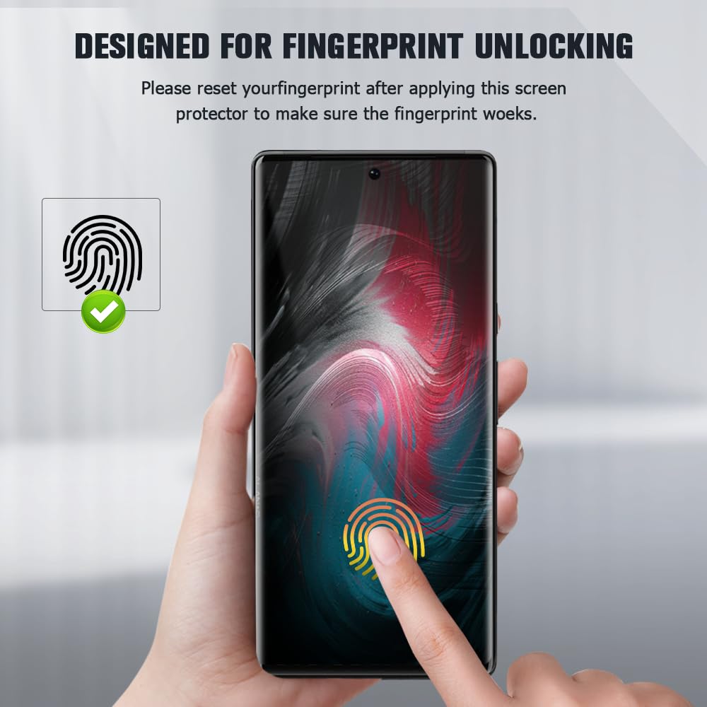 [2+2 Pack] Pixel 6 Pro Screen Protector with Camera Protector, HD Clear 9H Tempered Glass Fingerprint Unlock, 3D Full Coverage, Bubble Free for Google Pixel 6 Pro Glass Screen Protector (6.7 Inch)