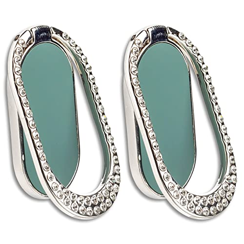 [2 Packs] Diamond-Encrusted Baked Enamel Glitter Bling Bling Phone Ring Holder, Sparkle Phone Ring Grip Artificial Diamond Stand,Rhinestone Cell Finger Ring for Phones,Pad