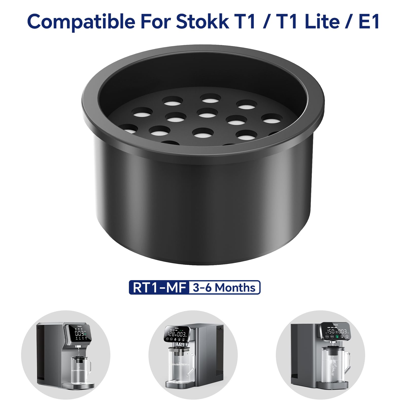[3 Packs] Stokk RT1-MF Filter, Replacement for T1 / T1 Lite / E1 Countertop Reverse Osmosis Water Filter, 3-6 Month Lifetime