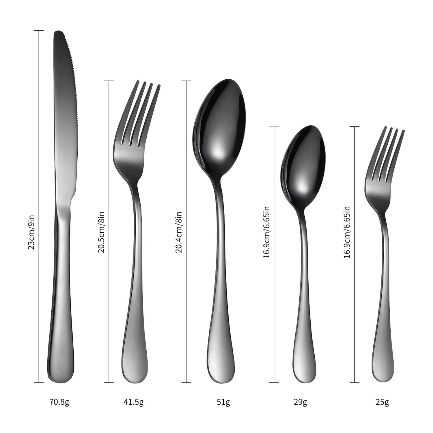 [20 Piece] Silver Silverware set for 4, Stainless Steel Cutlery Eating Utensils with Mirror Finish, Dishwasher Safe for Daily Use (Silver Silverware Set)