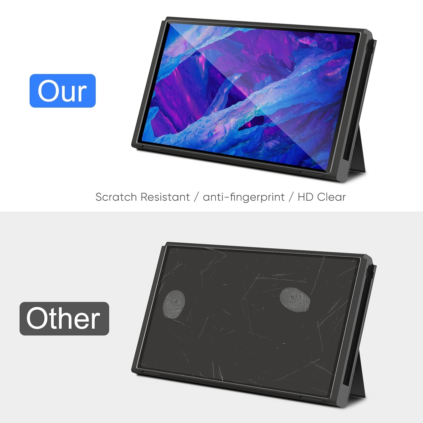 [3 Pack] Tempered Glass Screen Protector Compatible with Nintendo Switch OLED, MENEEA Clear Transparent HD Dockable Anti-Scratch 2.5MM Protective Film for Switch OLED Game Console Accessories