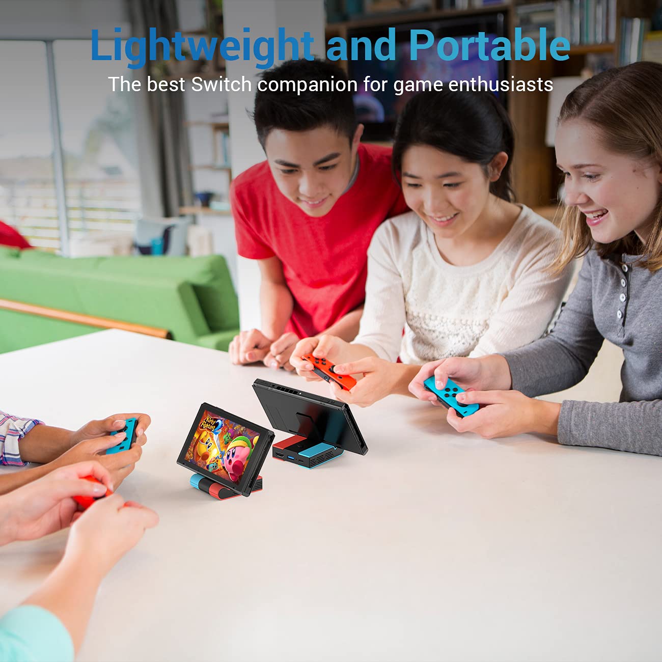 [2022 Upgraded Version] Charging Dock for Nintendo Switch, Knofarm Foldable TV Dock Charging Station with 4K HDMI Adapter and USB 3.0 Port, Support 45W Fast Charging, Portable Switch Dock Station