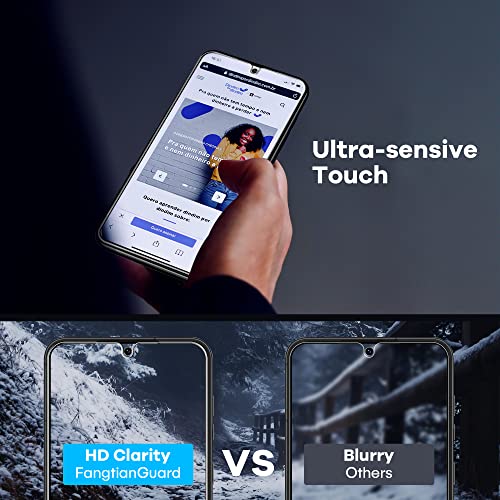 [4-Pack] FANGTIAN for Samsung Galaxy S23 Screen Protector 5G [Not Glass] - Film for S23 Screen Protector [7H Hybrid][Fingerprint Compatible][Alignment Tool][6.1Inch]