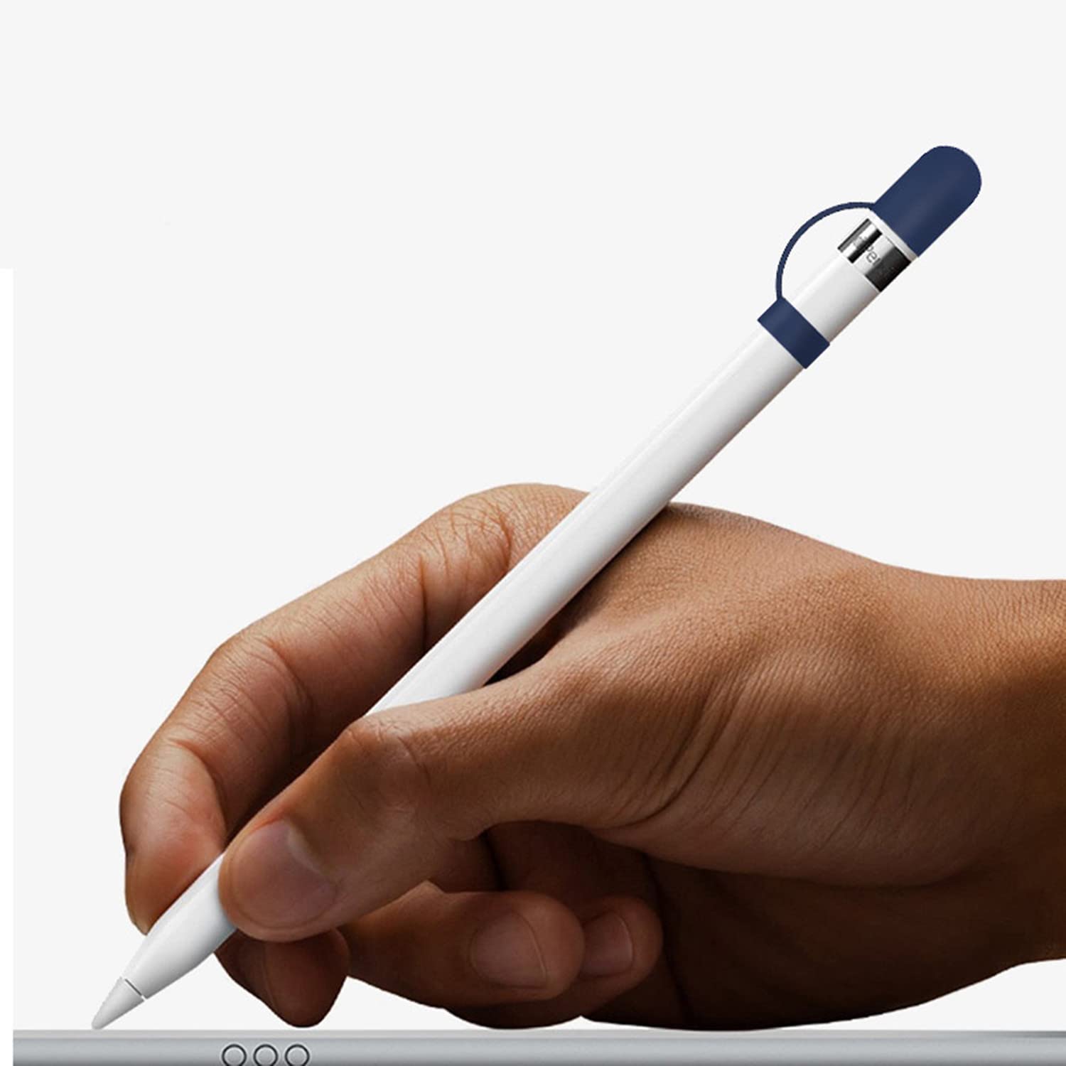 [6 Pack] Fudda Silicone Cap Holder for Apple Pencil 1st Gen - Protective Cover & Tether Accessories Compatible with New iPad 9th, iPad 8th/7th/6th, iPad Pro 10.5, iPad Air 3rd, iPad Mini 5 Pencil