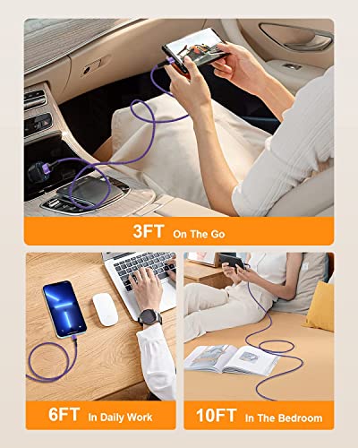 [Apple MFi Certified] (5 Pack 3FT) USB Lightning Cord to USB A Charging Cable, Lighting Braided Wire Lightening Chord for iPhone 14 13 mini/13/12/11 Pro Max/XS MAX/XR/XS/X/8/7/Plus/SE/Pad/Airpods