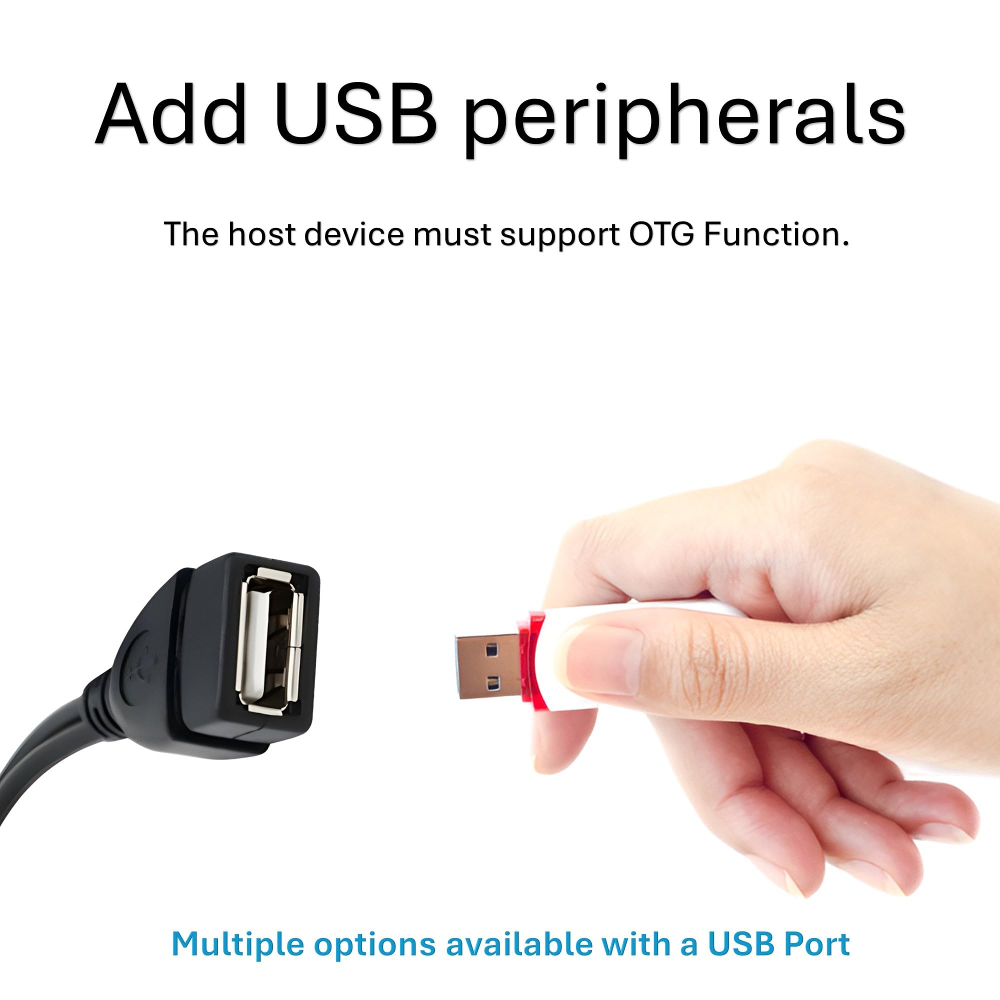 [5 Pack] USB OTG Cable for Firesticks 4K/4K Max/Cube/lite/2nd Gen. Universal Micro Power Enabled Adapter Android Devices - Samsung, LG, HTC, 6-Inch