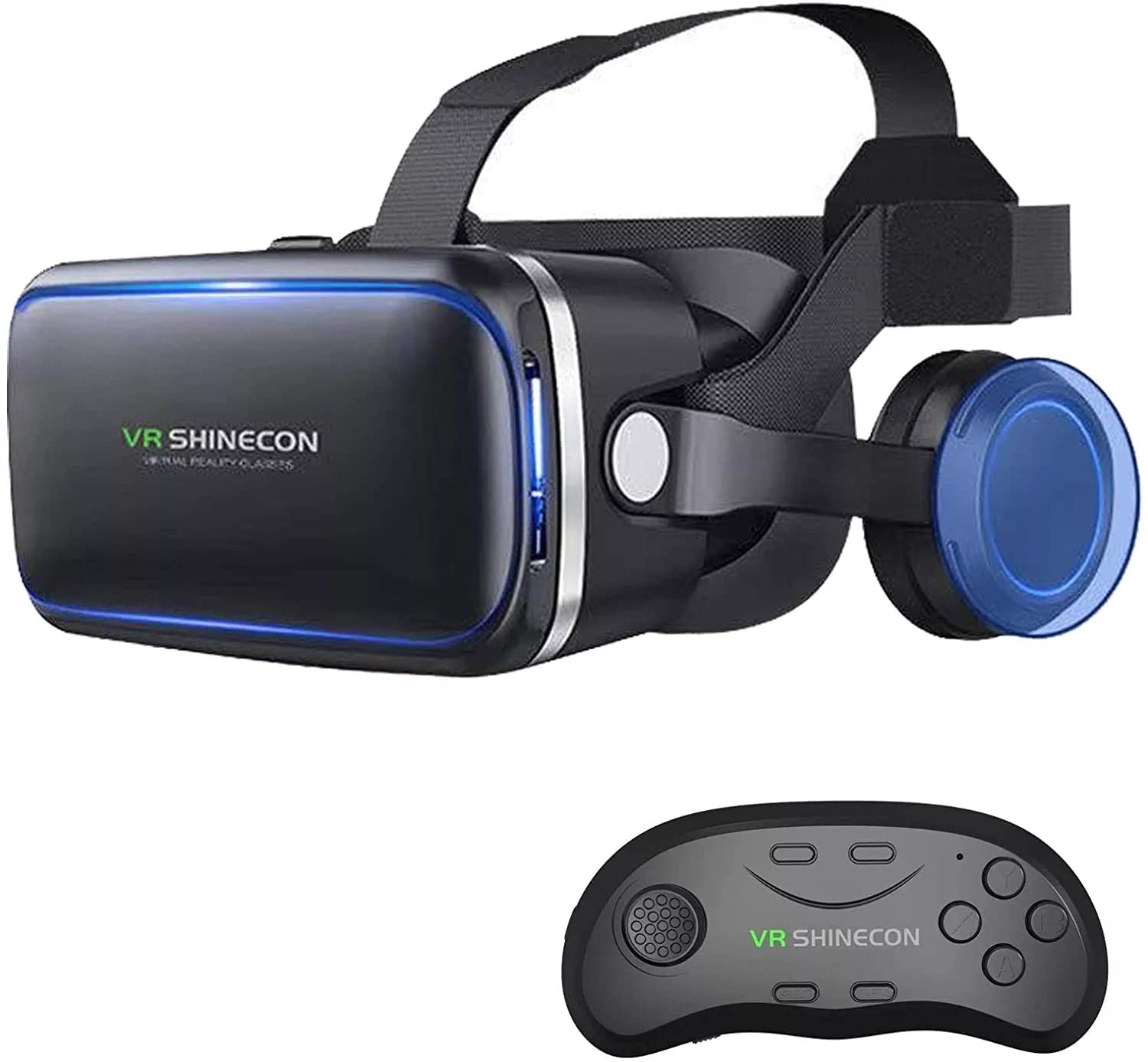 [ABASTO] - VRshinecon Headset with Remote Control 3D Glasses Virtual Reality Headset for Games & 3D Movies VR Eye Care System for iPhone- Stay in Trend Discovered The New metaverse