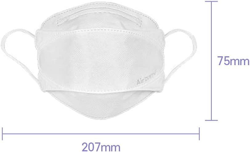 [30 Pack] Air-Queen Nano-Mask | White | Nanofiber Filter | Ultra Thin | 3-Layer Face Mask for Adults | Individually Packed (30 Pack, White)