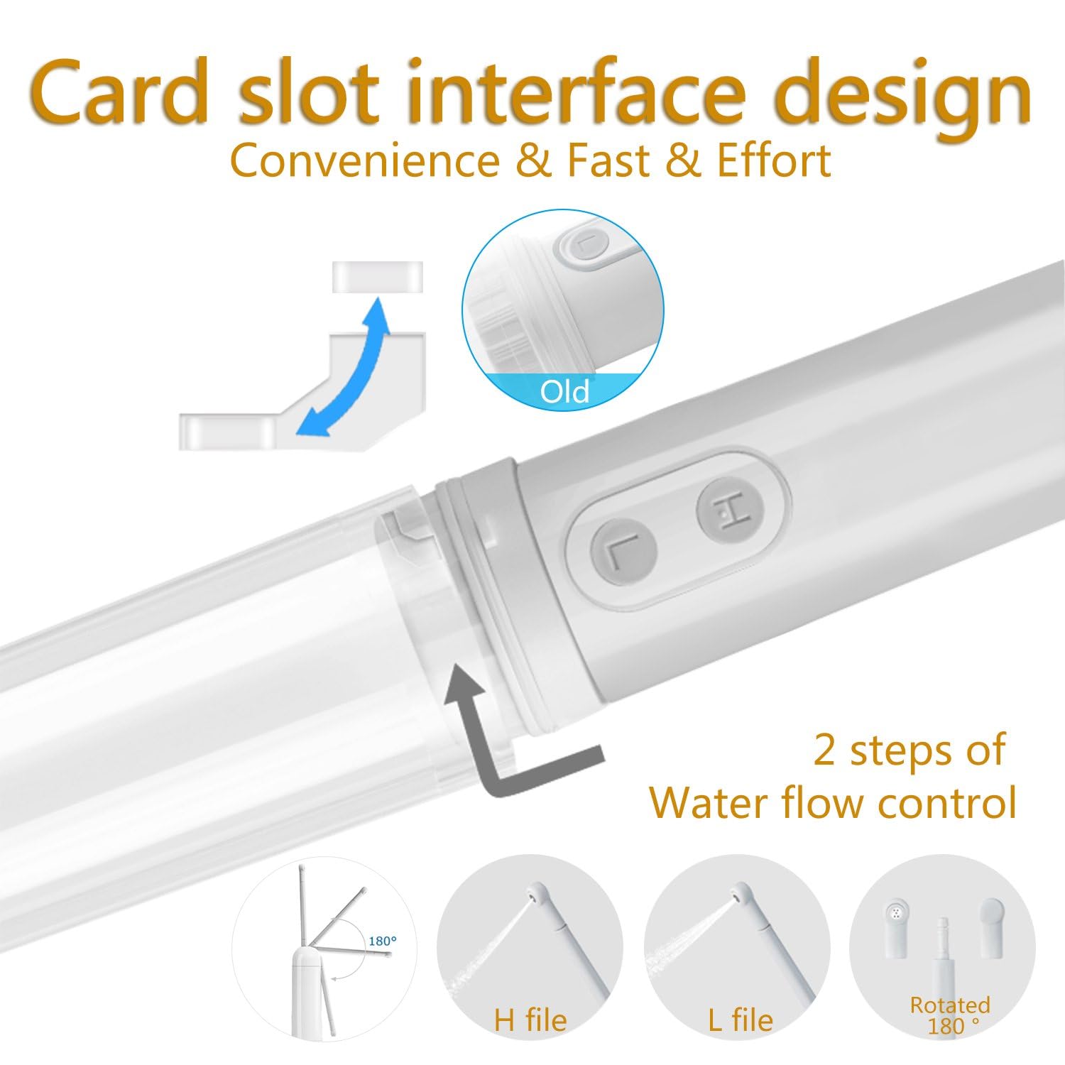 [2nd Generation] Portable Travel Bidet by GUSTYLE, IPX6 Waterproof Electric Bidet Sprayer with Automatic Decompression Film and Nozzle 180 Degree Adjustment (140ml)