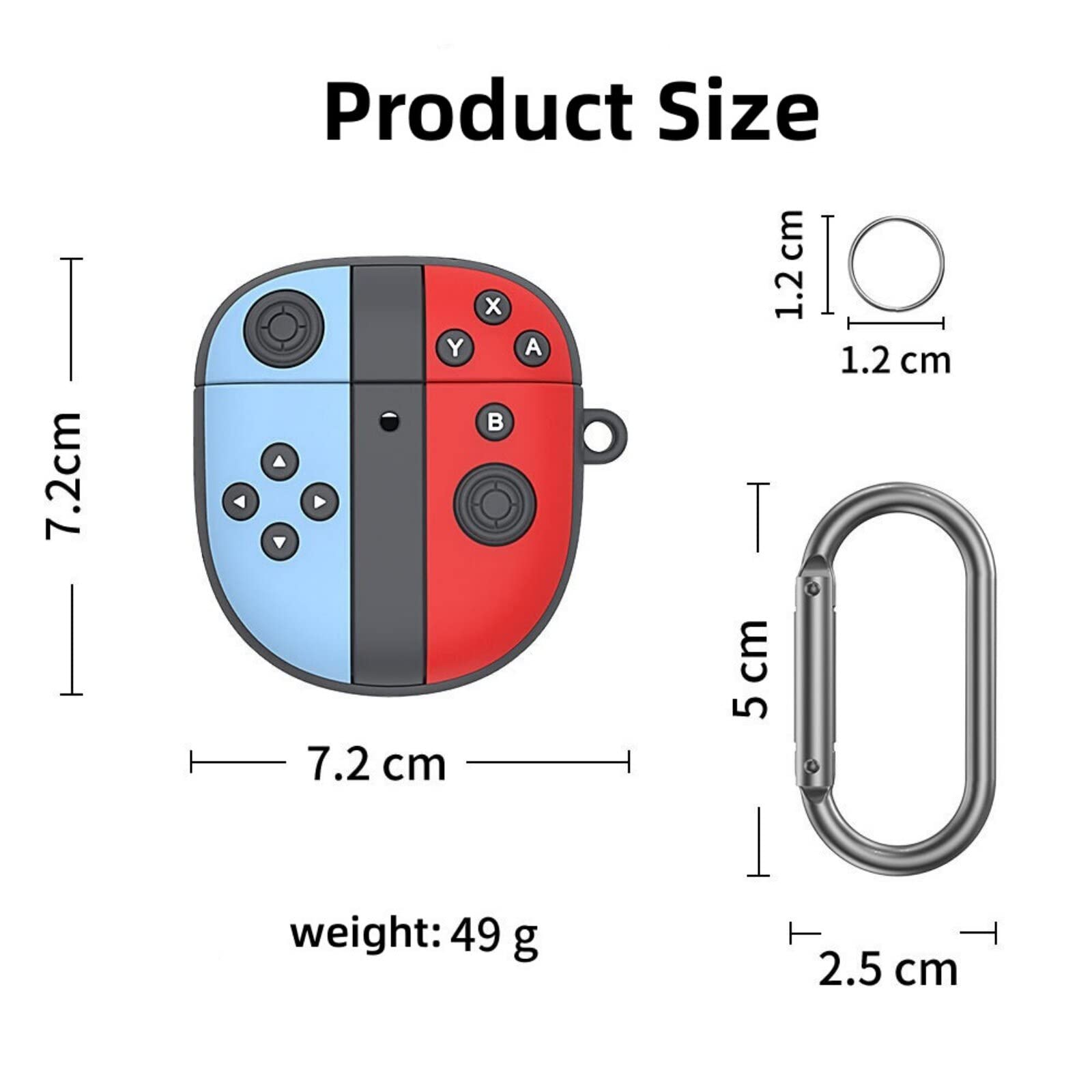 [3 in 1] Case Compatible with Bose QuietComfort Earbuds II/Bose QuietComfort Ultra with Cleaner Kit, 3D Silicone Cute Cartoon Game Console Protective Shockproof Covers for Boys