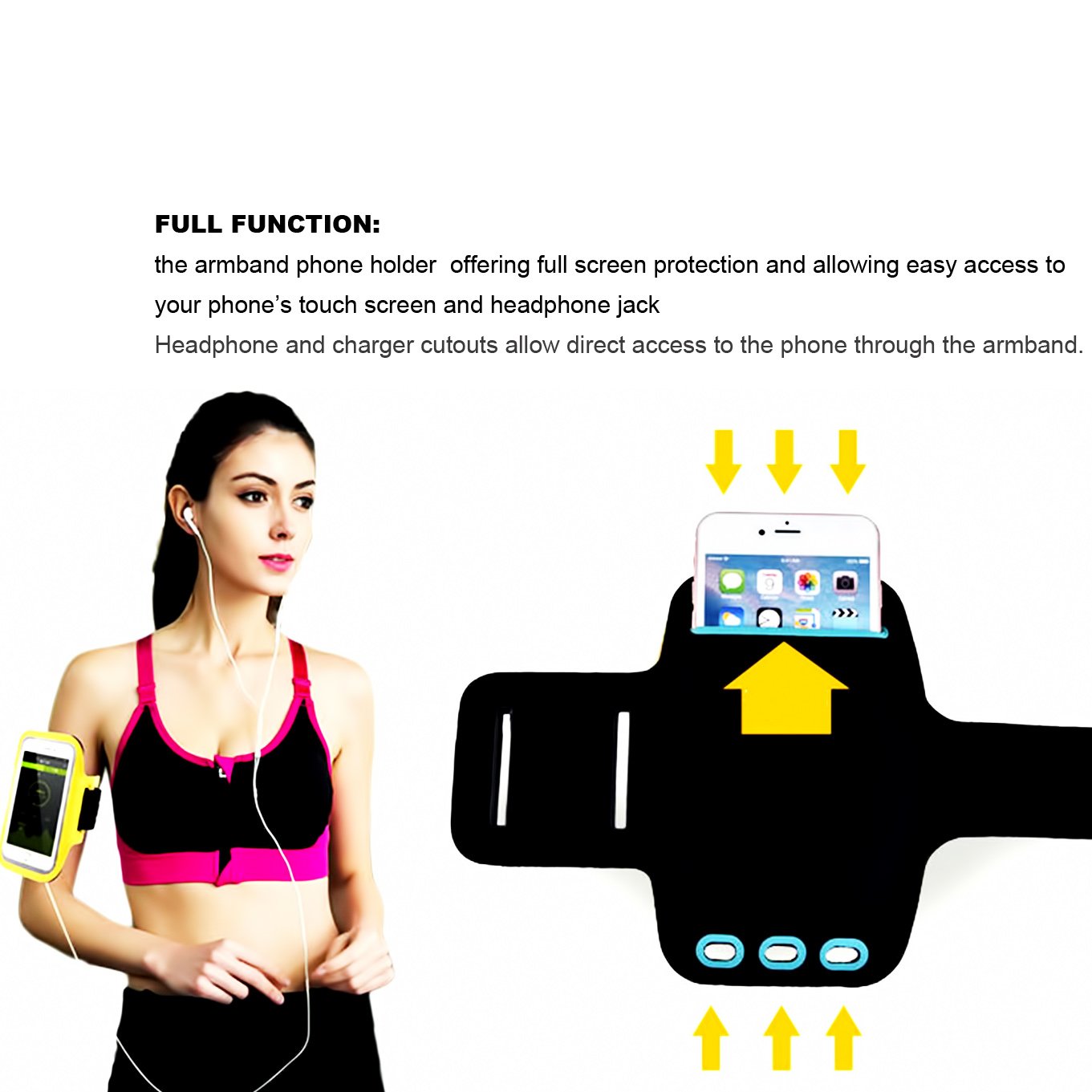 [2pack] Universal Sport Running Exercise Gym Sport Armband, iEugen Case for iPhone 11 PRO MAX X XR X XS MAX 8Plus/iPhone 7 Plus/6 Plus/6s Plus,with Key Holder & Card Slot,Water Resistant-Black+Silver