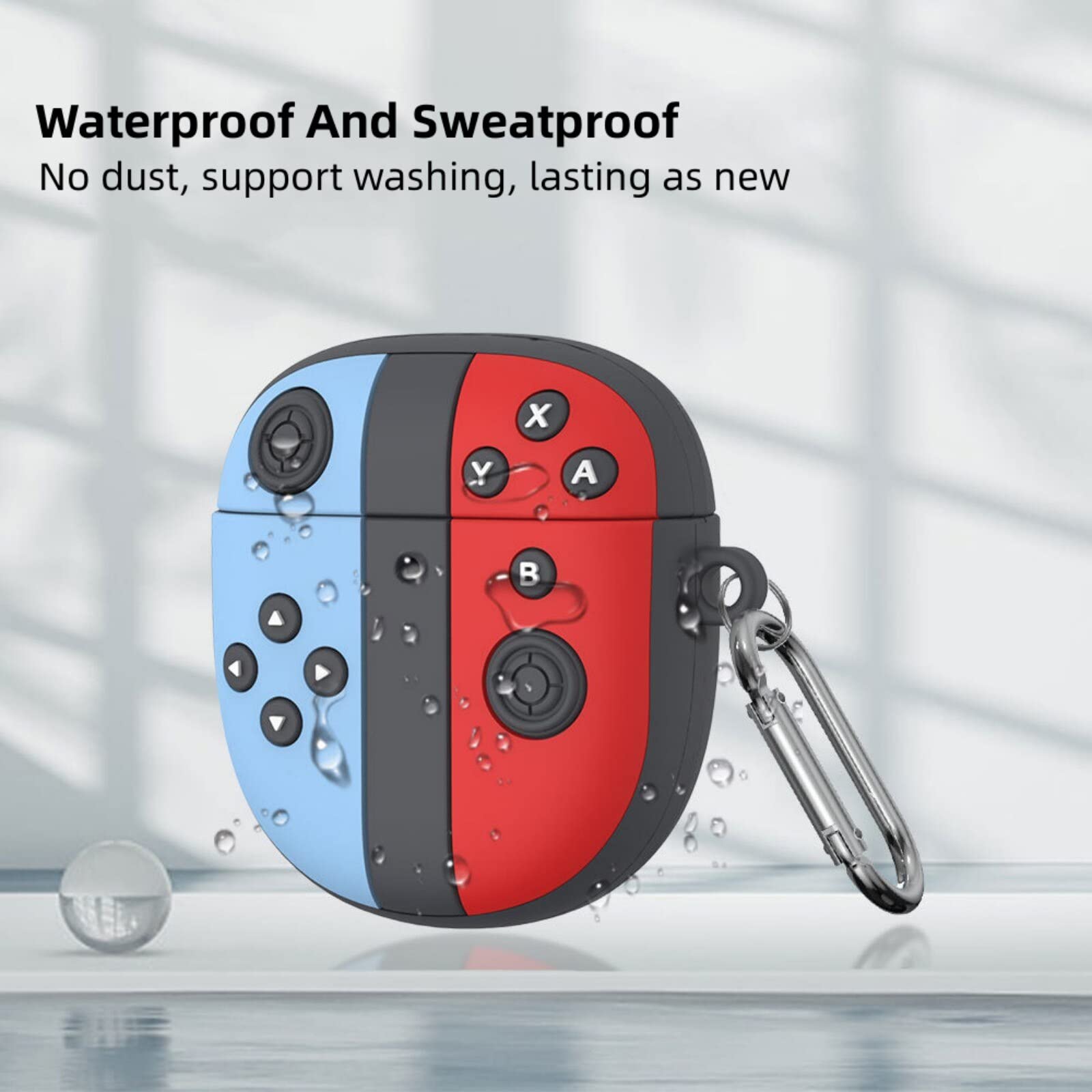 [3 in 1] Case Compatible with Bose QuietComfort Earbuds II/Bose QuietComfort Ultra with Cleaner Kit, 3D Silicone Cute Cartoon Game Console Protective Shockproof Covers for Boys