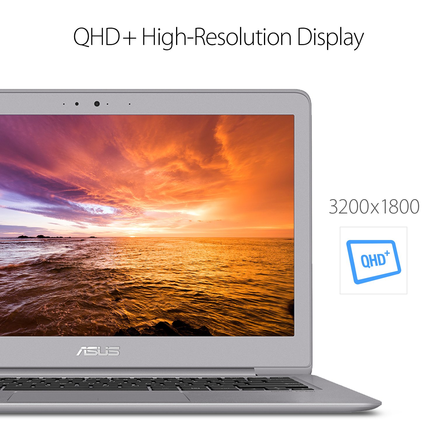 [2017 Version] ASUS ZenBook UX330UA-AH5Q 13.3-inch QHD+ Ultra-Slim Laptop (Core i5 Processor, 8GB DDR3, 256GB SSD, Windows 10), Harman Kardon Audio, Backlit keyboard, Fingerprint Reader