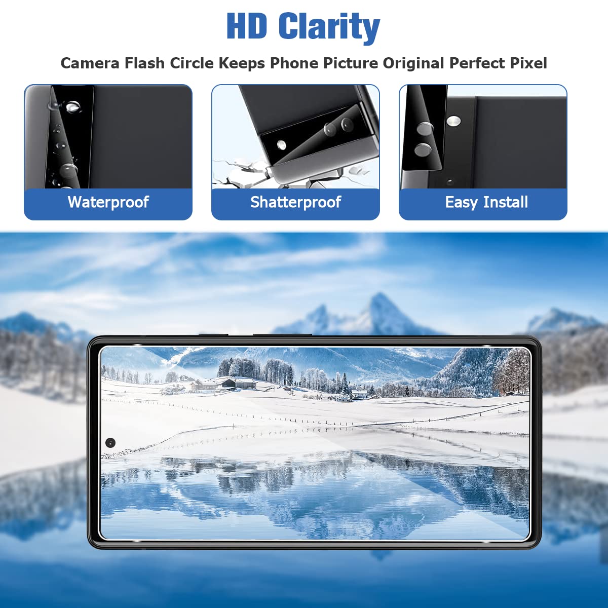 [4 Pack] Google Pixel 7 Screen Protector, HD Clear 9H Tempered Glass Scratch Resistant, Fingerprint Unlock,Full Coverage Easy To Install Bubble-Free For Google Pixel 7 (6.3 Inch)
