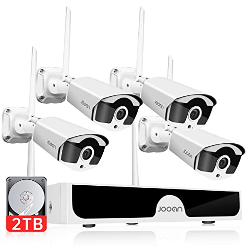 [5MP, 2TB Hard Drive] Wireless Security Cameras System Outdoor, 5MP H.265+ 10CH NVR Surviellance Kit,Motion/Human Detection,and Alert,Loca and Remote Access,IP67 Weatherproof, Pre-Install 2TB HDD