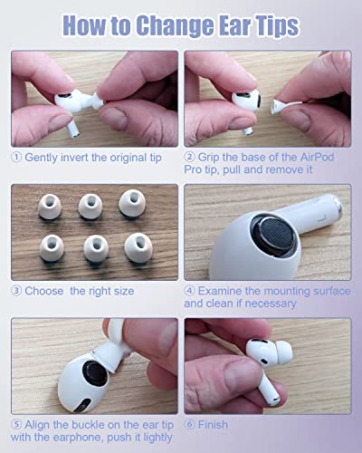 [3 in 1]2022 AirPods Pro 2 Case with Cleaner Kit&Replacement Ear Tips,Air Pods Pro 2nd Generation Silicone Protective Cover,Cleaning Pen for Air Pods Pro Eartips with Noise Reduction Hole(S/M/L),Black