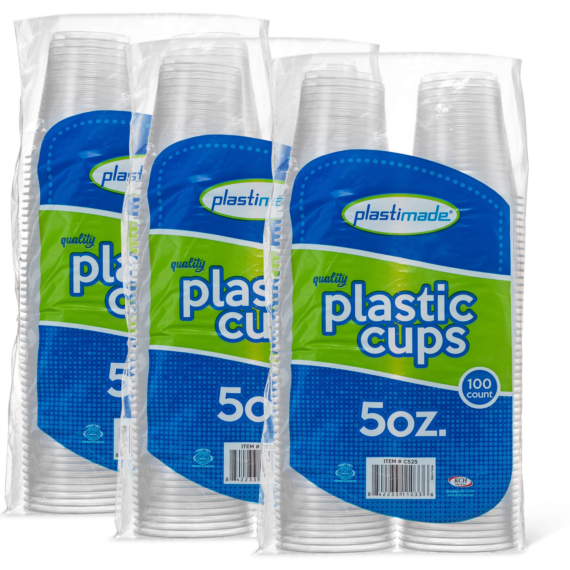 [2500 Count] PlastiMade 3 Oz Clear Plastic Disposable Reusable Cups For Drinking, Bathroom, Rinsing, Test, Medication, Party, Home, Office, Water, Juice, Kids. 25 Packs (1 Case)