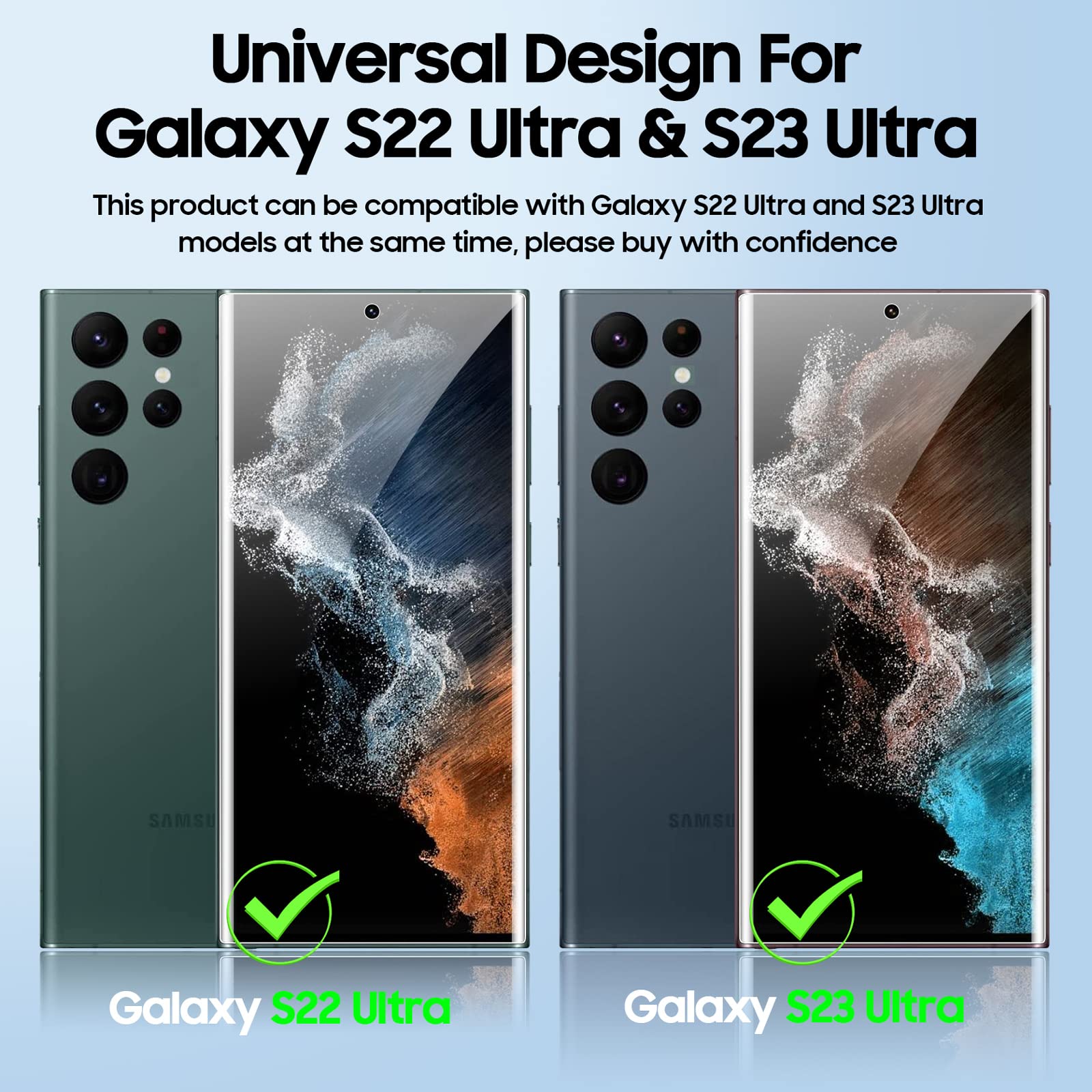 [3 Pack] for Samsung Galaxy S23 Ultra Screen Protector, [Automatic Bubble Repair] Anti-glare HD Flexible Screen Protector- Fingerprint Quick Unlock for Galaxy S23 Ultra/ Galaxy S22 Ultra [Not Glass]