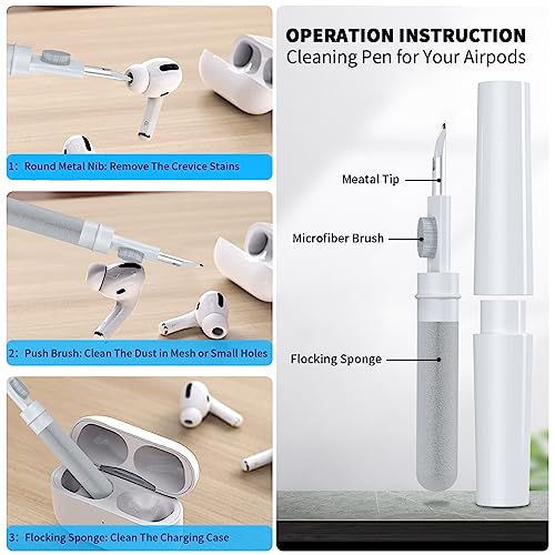 [4 in 1] Secure Lock Airpods Pro 2nd/1st Generation Case Clear, WOFRO Airpods Pro 2 Transparent TPU Silicone Protective Cover with Cleaner kit Lanyard and Keychain for Apple AirPods Pro 2nd/1st Gen