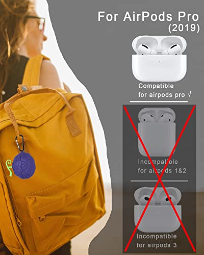 [2Pack] Fruit Cover for AirPods Pro Case Cute 2019,3D Cartoon Silicone Protective Accessories Set Kit for Devil Fruit for AirPods Pro 1st Generation Case for Boy Girl(Purple&Red Yellow Devil Fruit)