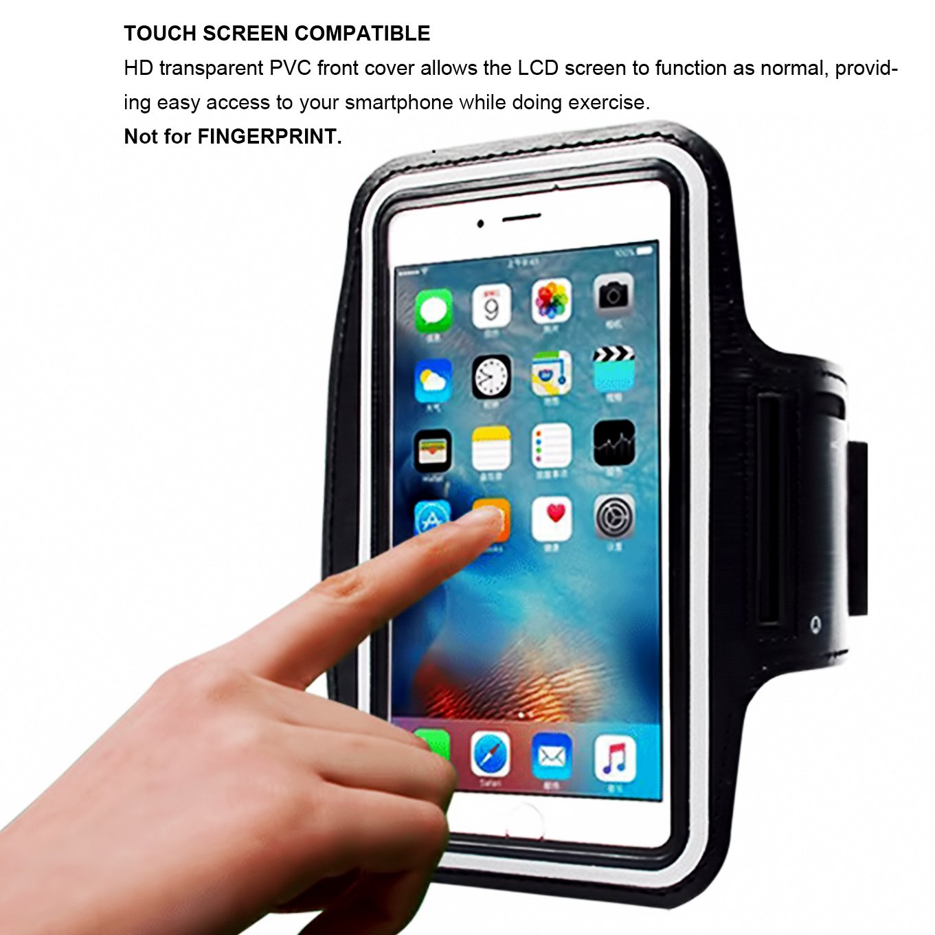 [2pack] Universal Sport Running Exercise Gym Sport Armband, iEugen Case for iPhone 11 PRO MAX X XR X XS MAX 8Plus/iPhone 7 Plus/6 Plus/6s Plus,with Key Holder & Card Slot,Water Resistant-Black+Silver