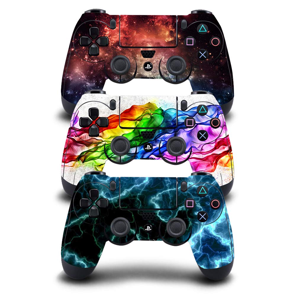 [3PCS] Whole Body Vinyl Sticker Decal Cover Skin for PS4 Controller - 3pcs. Combination