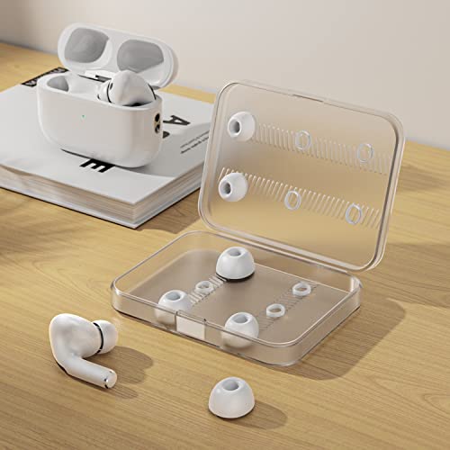 [4 Pairs XS/S/M/L] Link Dream Ear Tips for AirPods Pro 2 (2nd Generation) Silicon Ear Buds Tips with Portable Storage Box (XS/S/M/L)