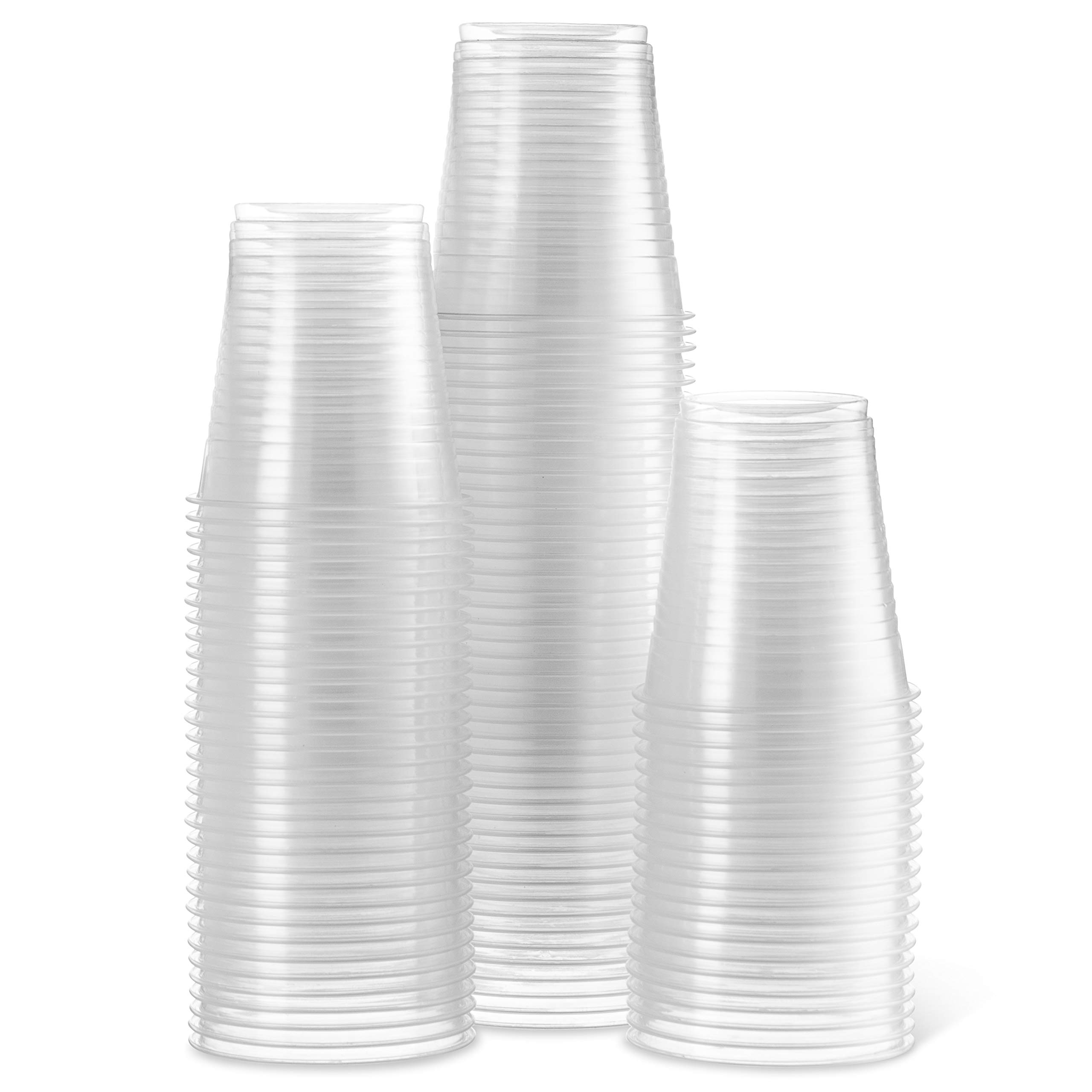 [2500 Count] PlastiMade 3 Oz Clear Plastic Disposable Reusable Cups For Drinking, Bathroom, Rinsing, Test, Medication, Party, Home, Office, Water, Juice, Kids. 25 Packs (1 Case)