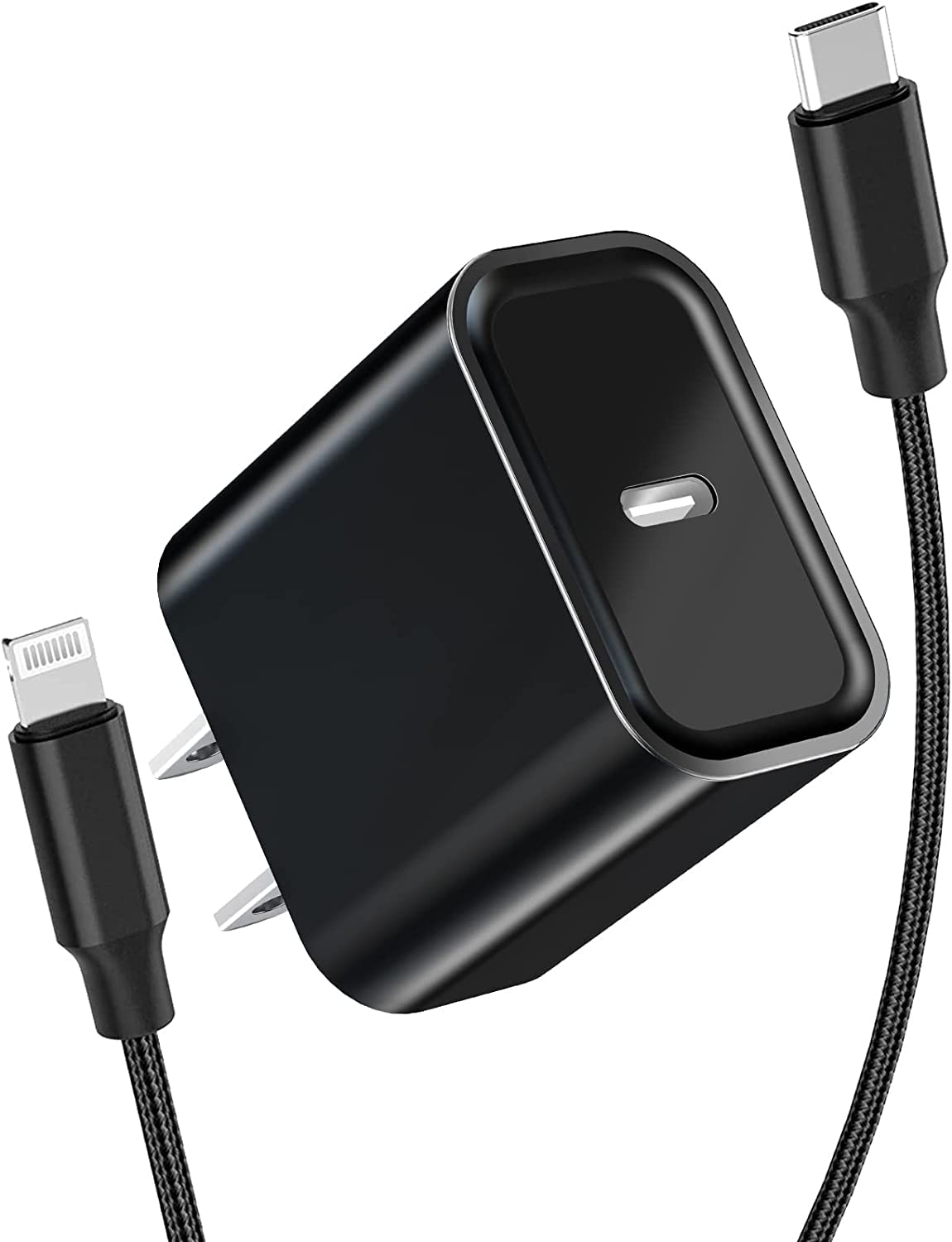 [Apple MFi Certified] iPhone Fast Charger, Stuffcool 20W USB-C Power Wall Charger with 6FT Nylon Braided Type-C to Lightning Quick Charge Sync Cable for iPhone 14 13 12 11 Pro XS Max/XR/X/iPad/AirPods