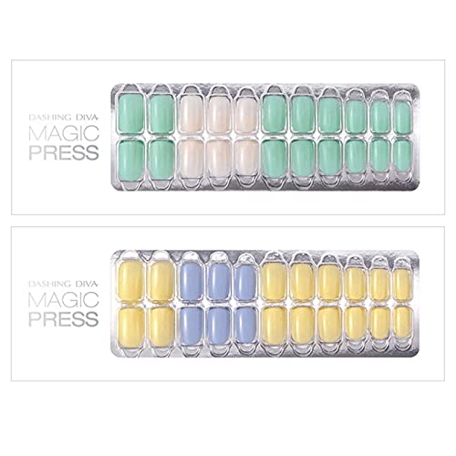 [DASHING DIVA–Nails]Premium Magic Press SUPER SLIM FIT(2 Different Designs 30+30strips in 12 sizes)CHEER UP MINT+A LITTLE NEON 327/28bcc