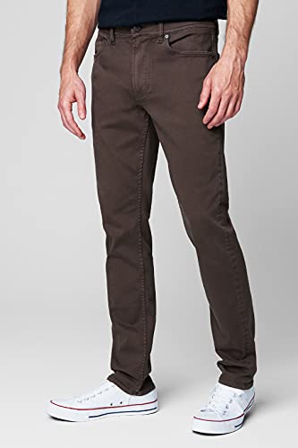 [BLANKNYC] mens Slim Fit Flat Front Tapered Jean With Basic 5-pocket Detail Casual Pants, Turkish Coffe, 32 US