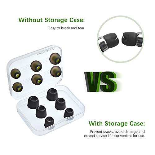 [6 Pairs] Foam Earbud Tips S M L for 5mm-7mm Earphone Anti-Slip Silicone Earbud Covers Memory Ear Bud Foam Rubber Tips Noise Cancelling in Ear Headphone Tips
