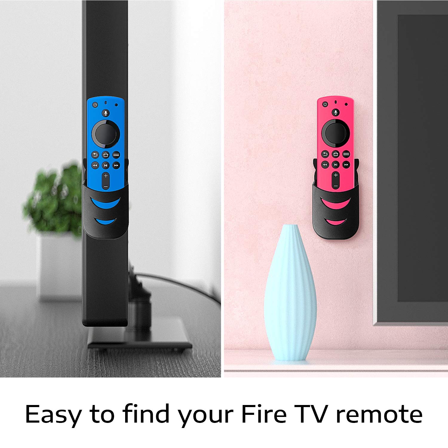 [4 Sets] 4 Glow Remote Covers and 4 Remote Holders, Silicone Remote Cover for Fire TV Stick 4K, Fire TV Stick (2nd Gen), Fire TV (3rd Gen) Remote Cover, Anti Slip Protective Remote Case 4 Colors