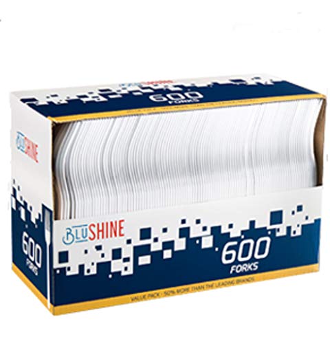 [600 Pack] White Disposable Plastic Forks - Practical Cutlery for Parties, Lunches, Picnics, and Long Trips - Great for Meals, Desserts, or Appetizers