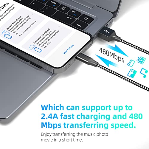 [Apple MFi Certified] 3Pack 10FT Nylon Braided Lightning Cable Fast Charging Cord Compatible with iPhone 13 12 11 Pro Max XR XS X 8 7 6 Plus SE and More