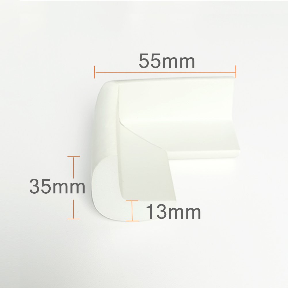 [8 Pack] Child Safety Corner Protectors, Canwn Soft Foam Baby Proofing Corner Guards Right Angle No Smell Table Corner Protectors for Baby and Kids(White)