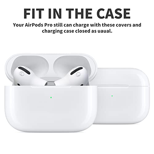[Fit in Charging case] Replacement Ear Tips for airpods pro, Anti Allergic Silicone, Reduce Ear Pain,Noise canceling,Anti Scratches,Installation Guide (S/M/L)