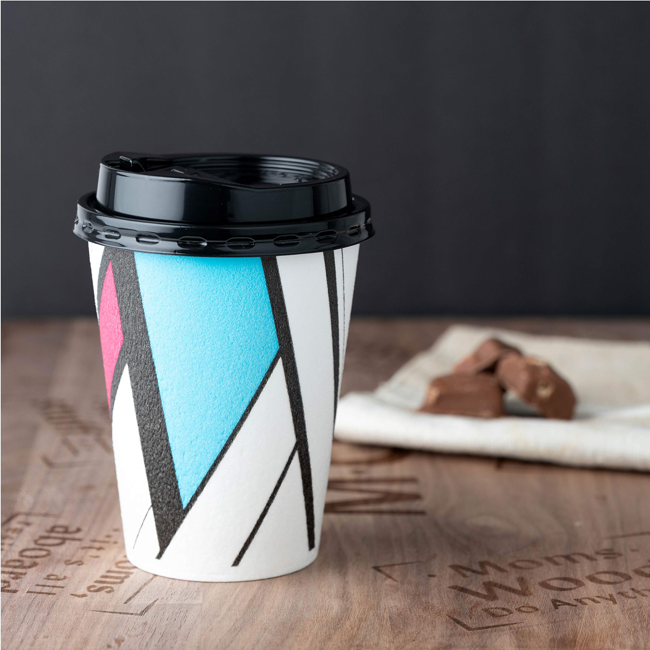 [24 Sets - 16 oz.] Insulated Paper Hot Coffee Cup to Go Hot Beverage Cups, With Lids