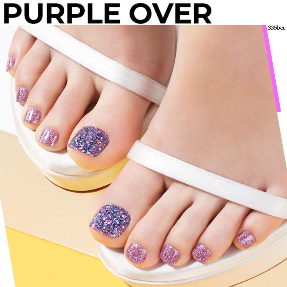 [DASHING DIVA -Toes]Magic Press SUPER SLIM Fit- Pedicure (2 Different Designs 24+24strips) MORE THAN MIRROR+PURPLE OVER 334/35bcc