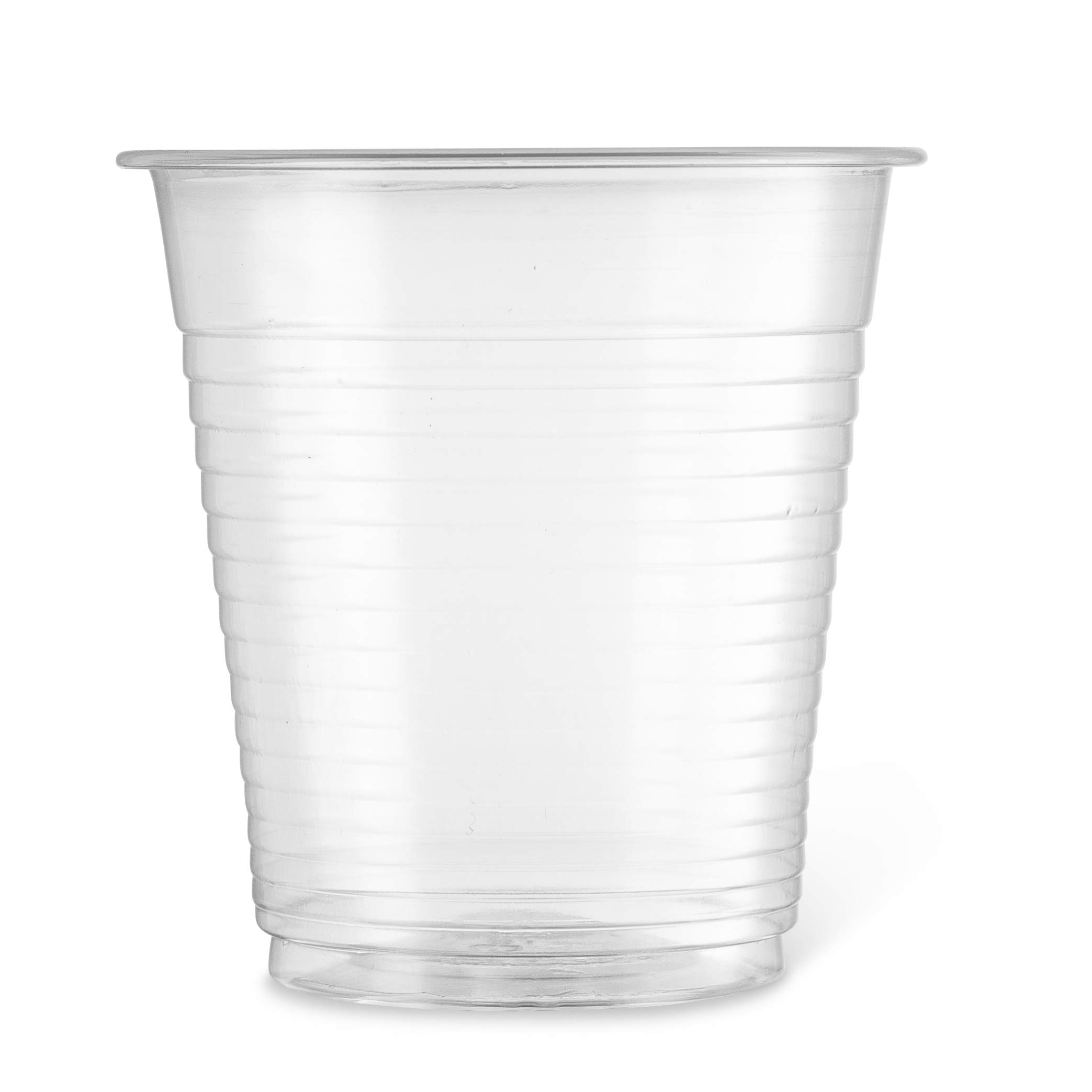 [2500 Count] PlastiMade 3 Oz Clear Plastic Disposable Reusable Cups For Drinking, Bathroom, Rinsing, Test, Medication, Party, Home, Office, Water, Juice, Kids. 25 Packs (1 Case)